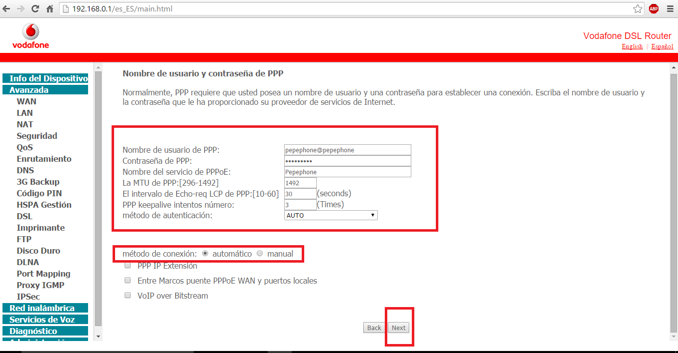 Configurar router Huawei HG556a para Pepephone - Jota informatica