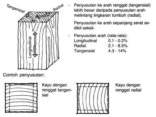 Kadar Air Kayu dan Penyusutan Kayu Sebagai Bahan Bangunan, Pencegahan ...
