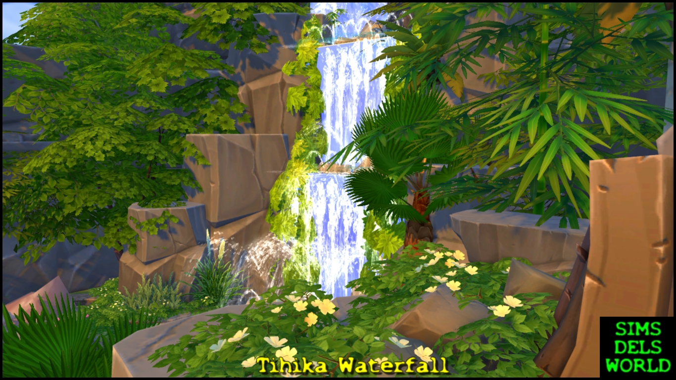 SimsDelsWorld: The Sims 4 - Lost World : Tihika Waterfall