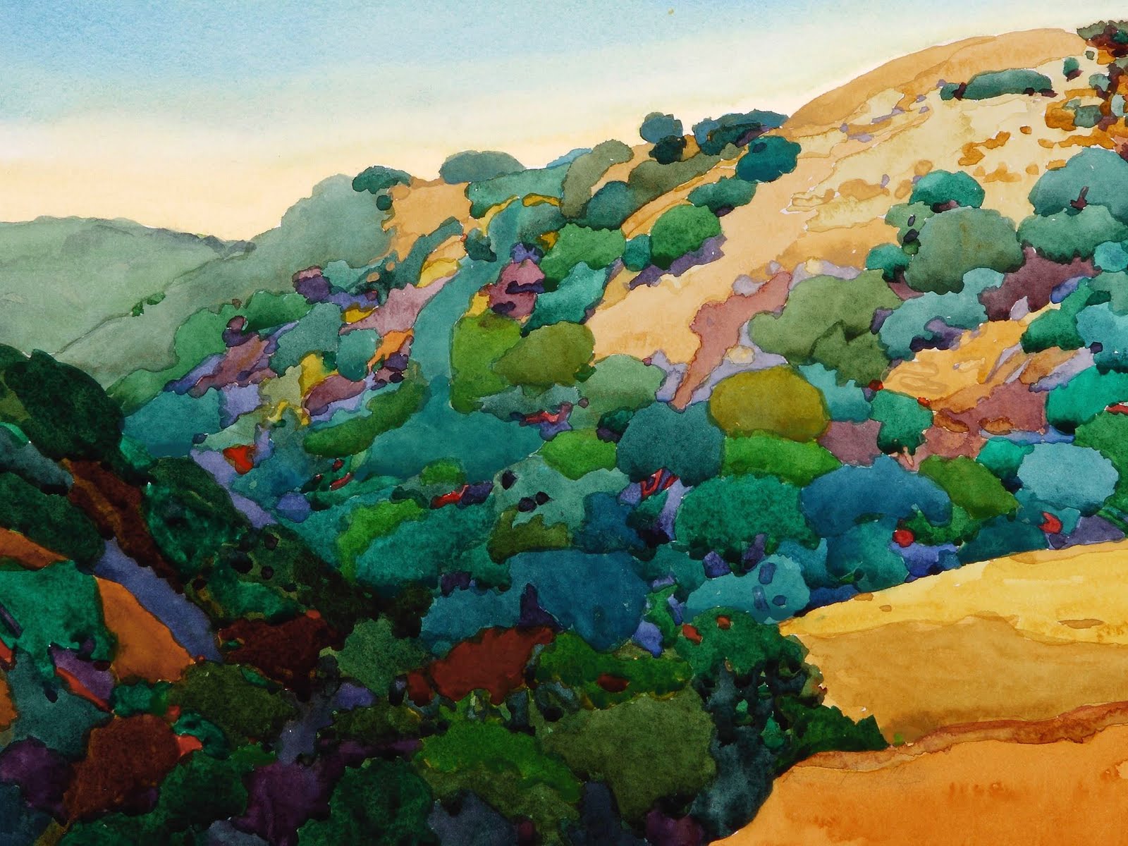 robin purcell california watercolors in the plein air tradition: 2011