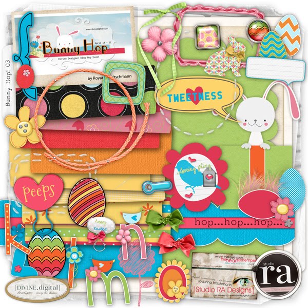 Digital Madness Within: "Bunny HOP! Blog hop" | Free Scrapkit 03