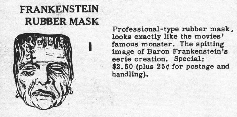 Monster Mask Ad - Castle of Frankenstein #4 | Blood Curdling Blog of ...