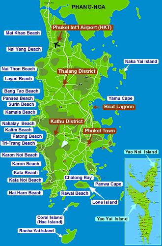 Everything In Thailand "Esarn Food": Phuket Map Information 2