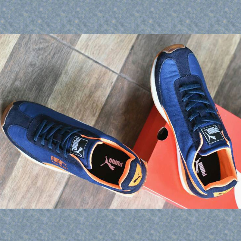 Puma Easy Rider Navy Orange GOGS | Omsepatu.com