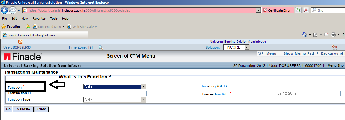upost: Finacle Training Lesson 4 [Function]