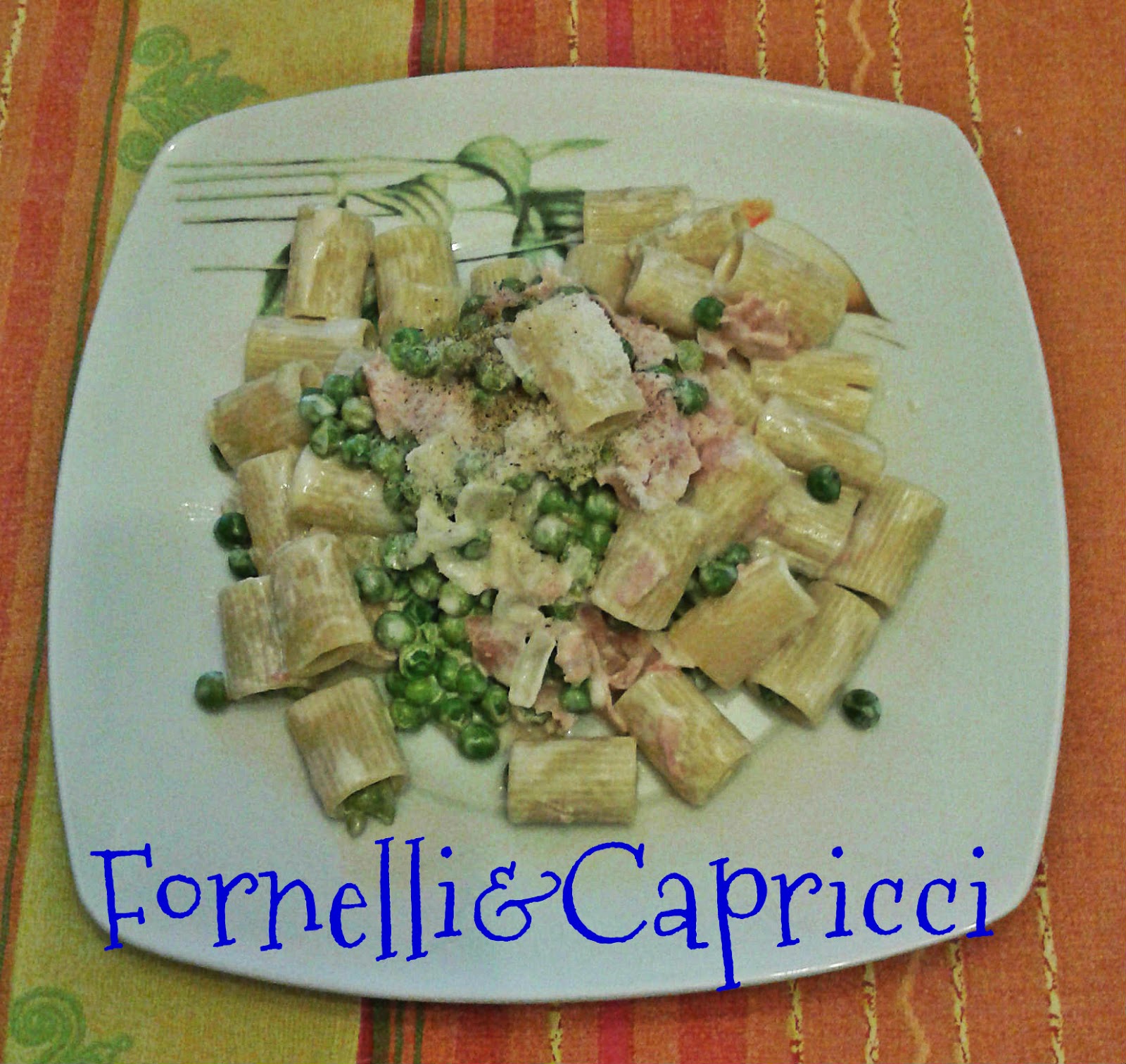 Fornelli&Capricci: Pasta con philadelphia, piselli e prosciutto cotto