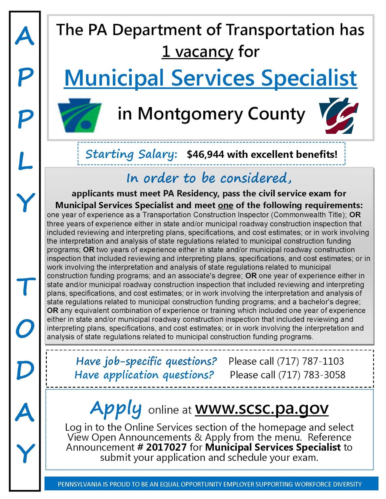 Fresh Start Outreach Ministry : Job Posting - Municipal Services Specialist Fresh Start Outreach Ministry : Job Posting - Municipal Services Specialist