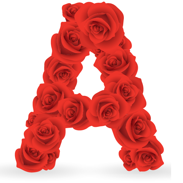 Abecedario Hecho con Rosas Rojas. Red Roses Alphabet. - Oh my Alfabetos!