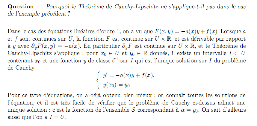Problème de Cauchy ( Equations différentielles )