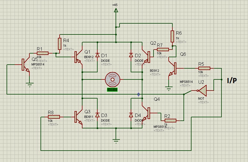 Keyurs Way Bidirectional Motor With 1 Pin Of Microcontroller Proteus Simulation