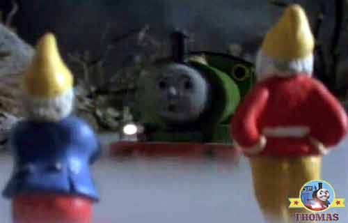 Thomas train Percy and the haunted mine ghostly garden trick gnomes ...