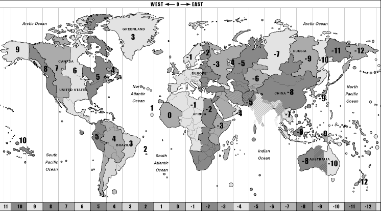 Us Time Zones Compared To Uk