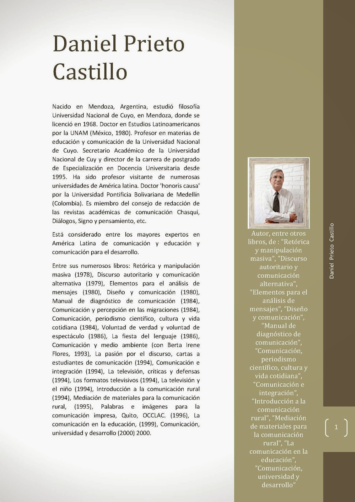 Cultura y Diseño : Daniel Prieto Castillo