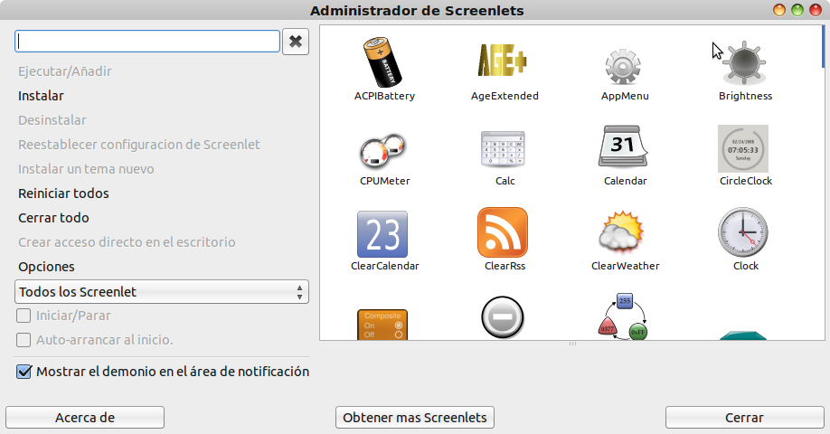 Linux En Andalú Screenlets Widgetsgadgets En Ubuntu 1204