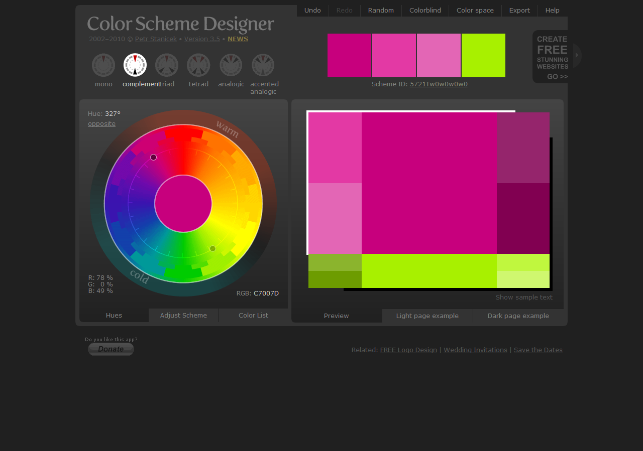 Diegodext: Color Scheme Designer 3