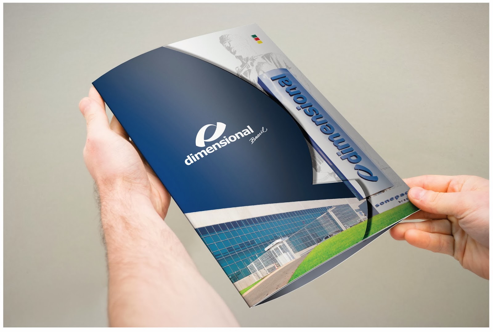 Diego Portfólio: Folder institucional Dimensional/Criação e mockup ...