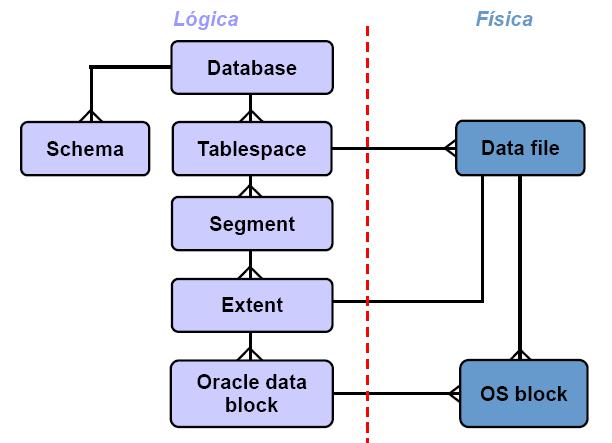 Trucos PC: ESTRUCTURA LOGICA Y FISICA DE UNA BASE DE DATOS EN ORACLE