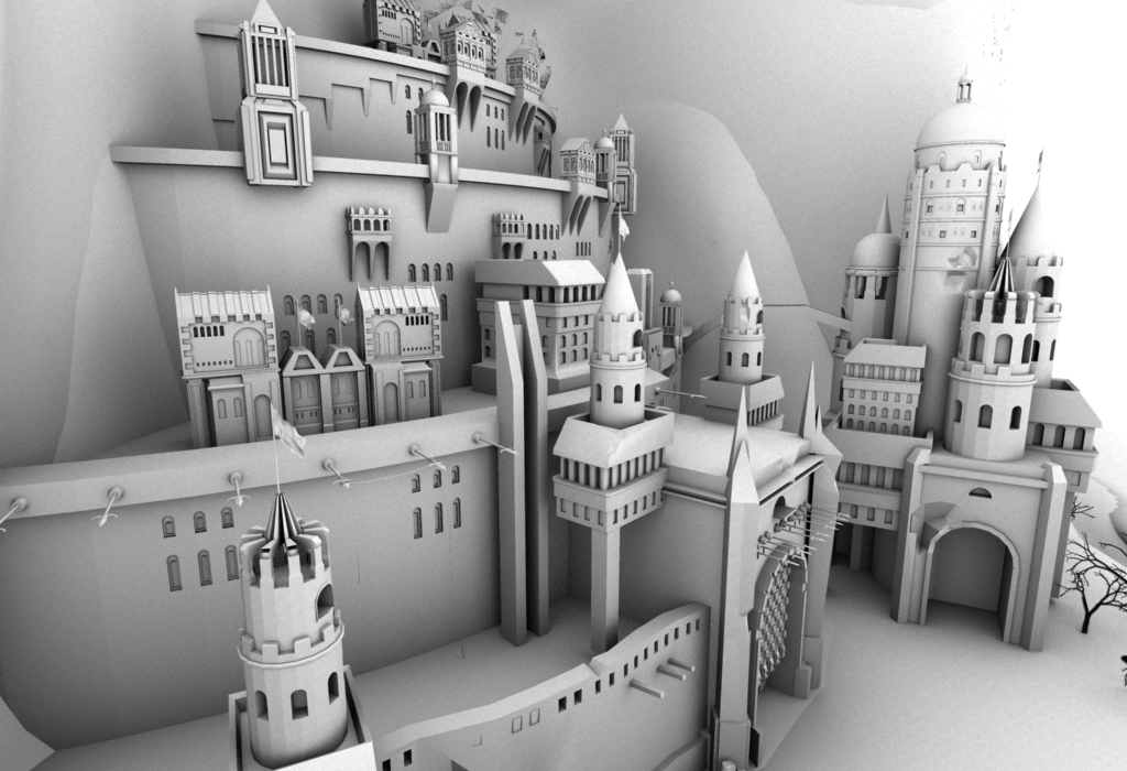 MENG WANG: Maya Environment Modeling Castle
