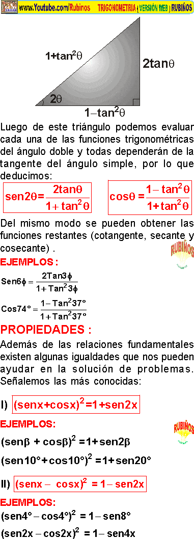 RAZONES TRIGONOMÉTRICAS DE ARCO DOBLE EJERCICIOS RESUELTOS