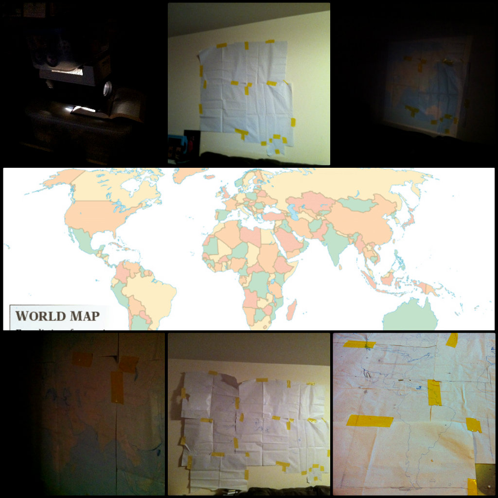 6 (and 7). The last two pictures are of the map all traced with pen. I ...