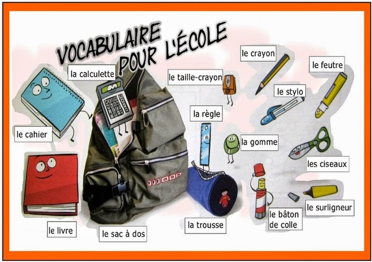 LA PROF DE FLE: Les fournitures scolaires