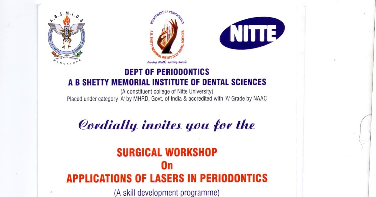 Nitte: Upcoming event: Surgical workshop - ABSMIDS