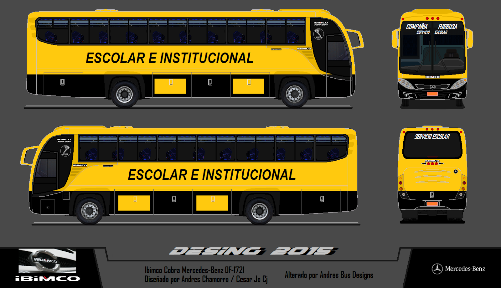 Andres Designs x Diseños de Buses: Escolares