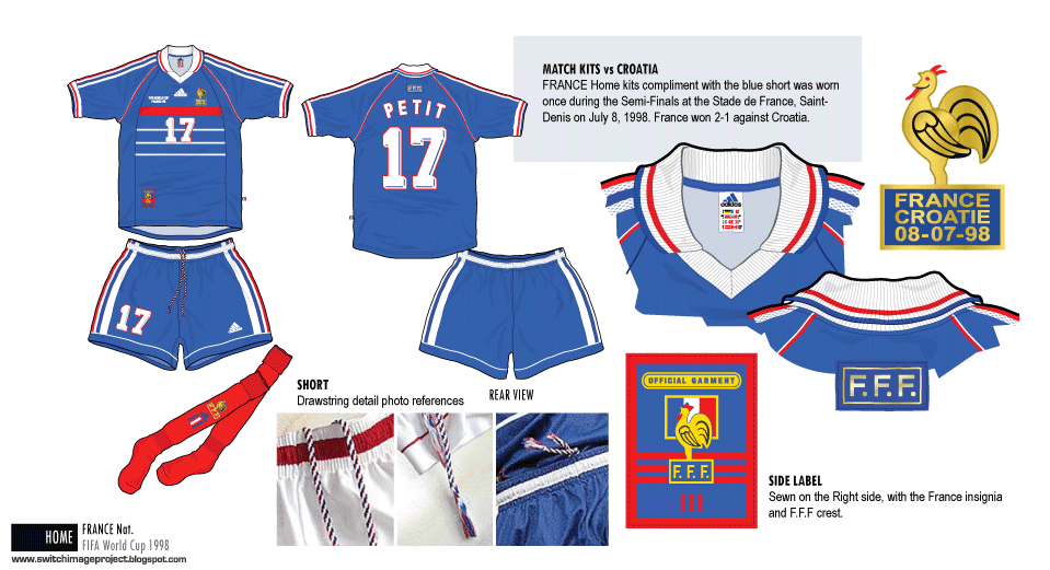 Football teams shirt and kits fan: France FIFA World Cup 1998 Kits Part 2