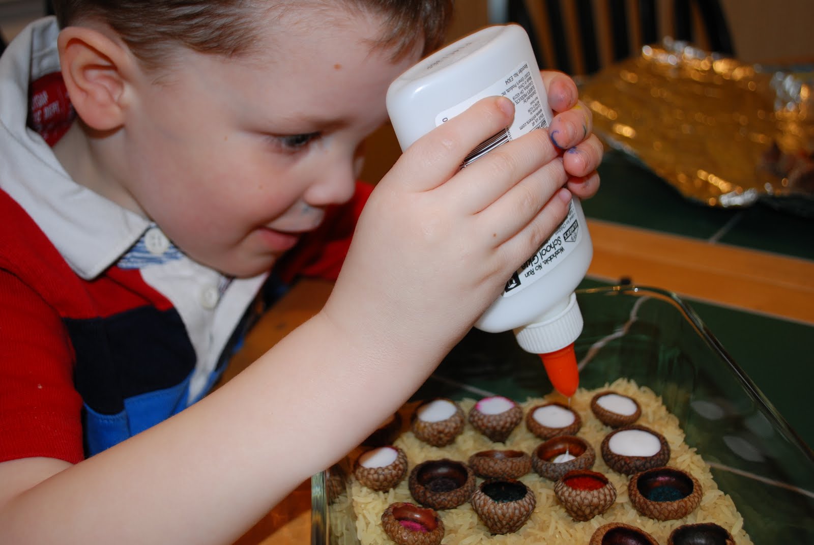 Craptastic Crafts for Kids: Acorn Jewel Caps