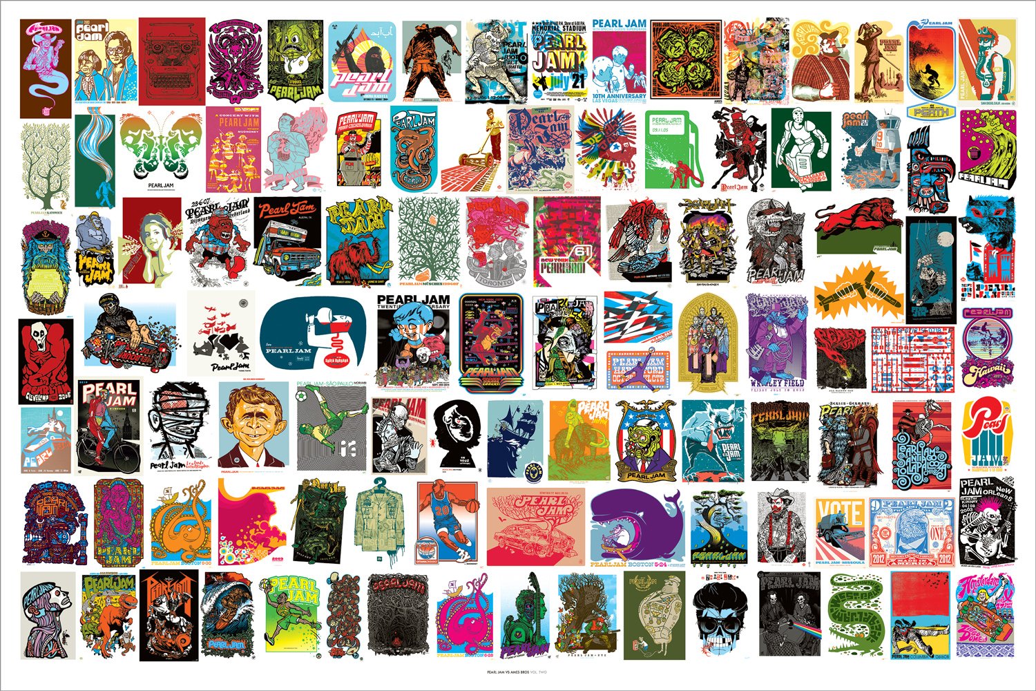 INSIDE THE ROCK POSTER FRAME BLOG: Pearl Jam vs Ames Bros Vol. Two Poster