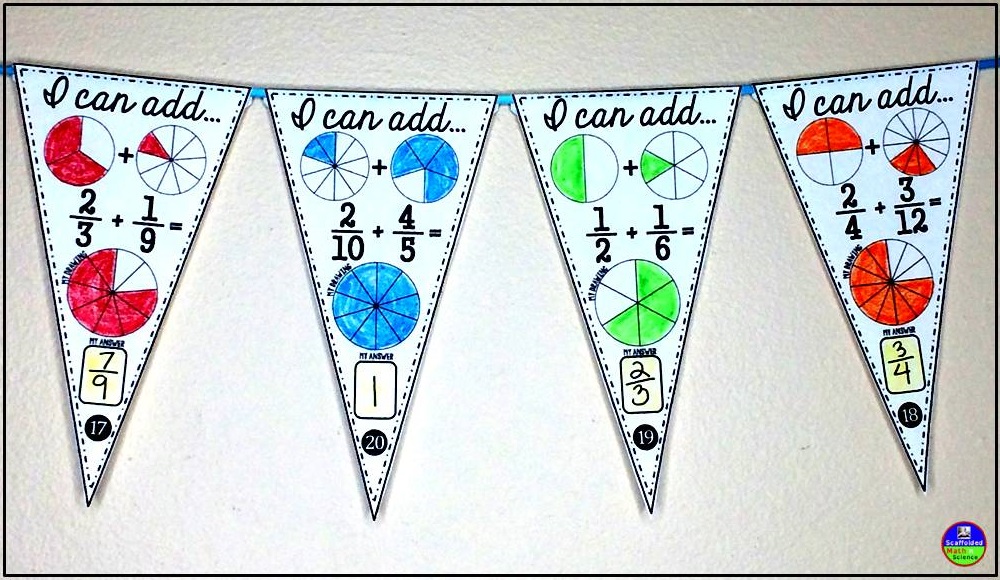 Fraction Pennants for Math! | kidCourses
