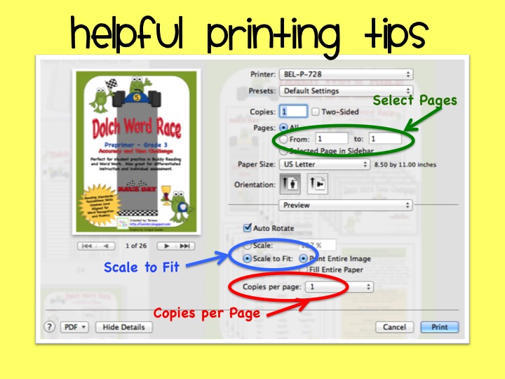Fun In K 1 Printing Tips And A Freebie Fun In K 1 Printing Tips And A Freebie