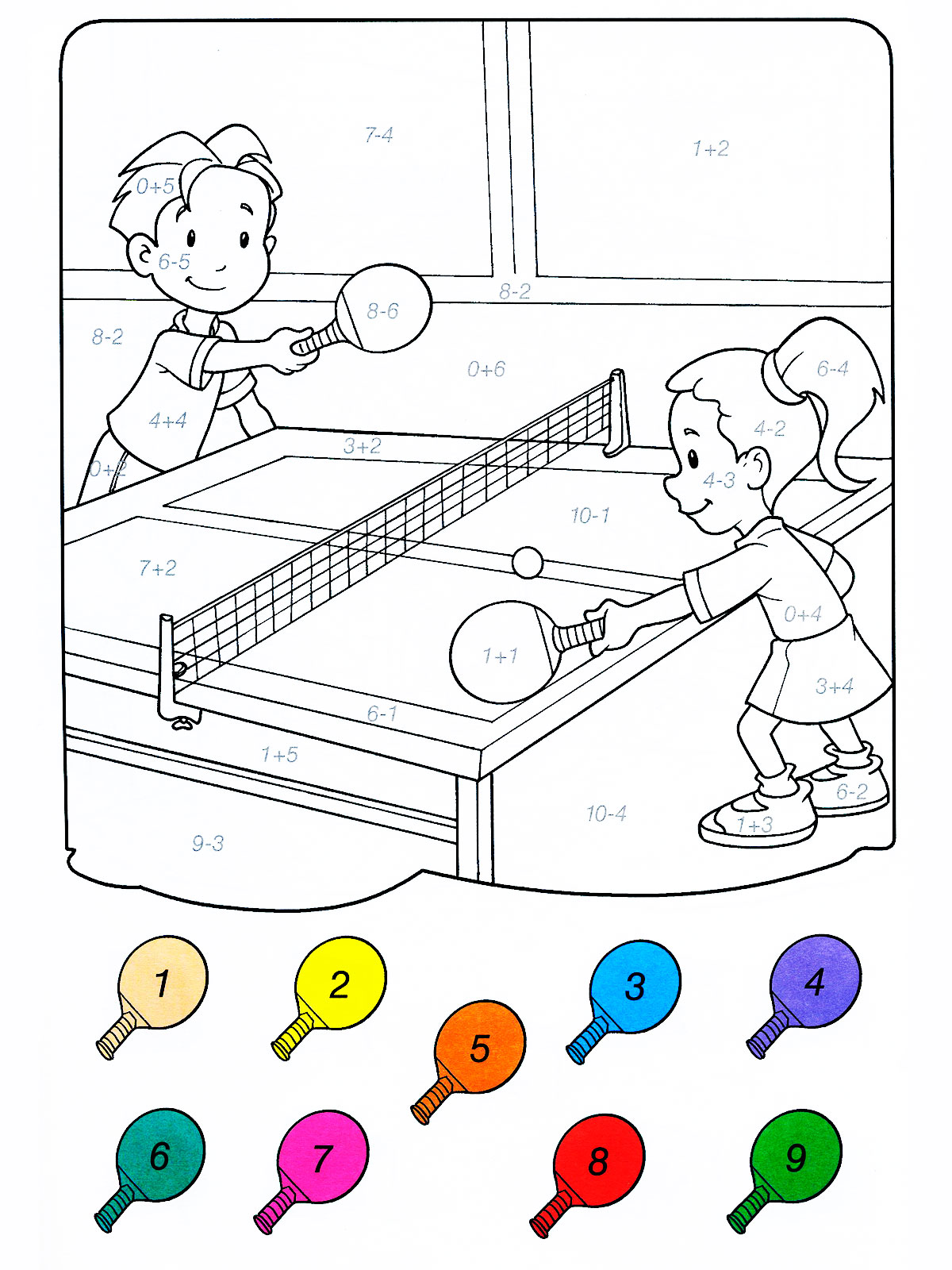 Creionasul cel Istet si prietenii: Adunarea numerelor 0-10 - coloram ...
