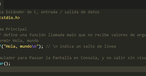 Aprende C - Hola Mundo