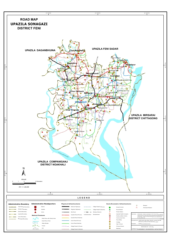 Mouza & Land Use Maps of Sonagazi Upazila, Feni, Bangladesh - Tourism ...