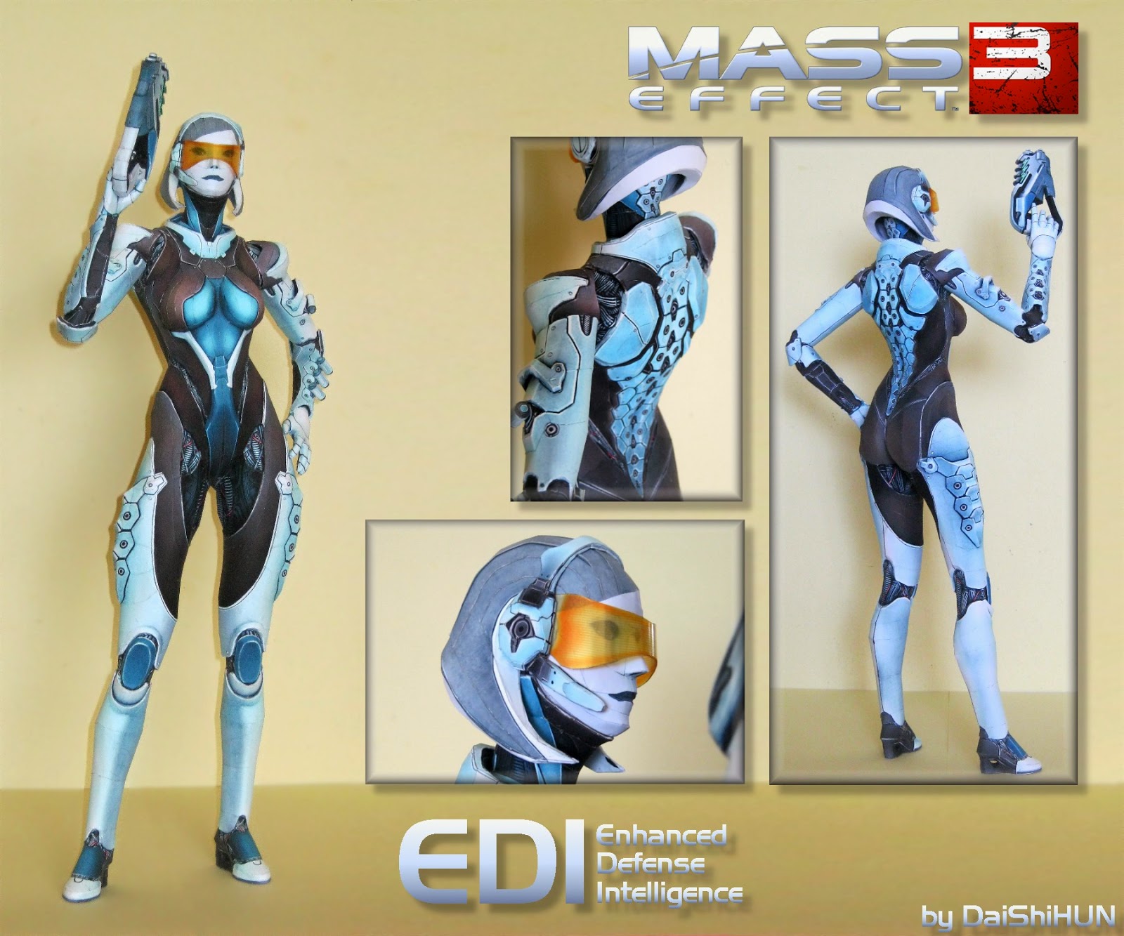 Mass Effect 3 Edi Papercraft Papercraft Paradise Papercrafts Paper Models Card Models