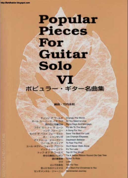 classical guitar: Sheet Music For Solo Guitar
