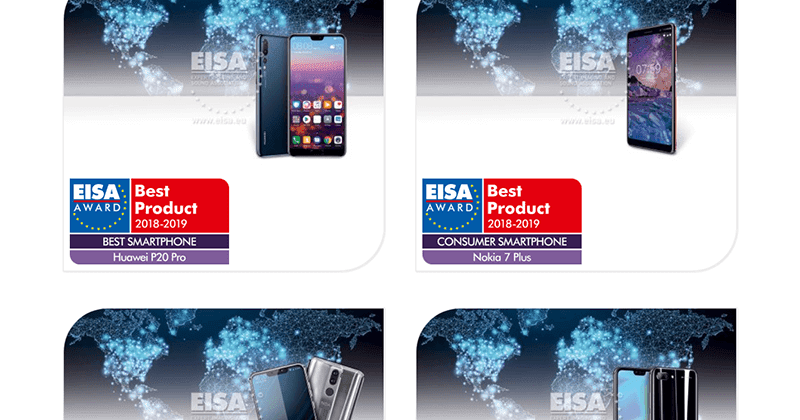 EISA Awards 2018-2019: NOA Element N10, Nokia 7 Plus, Honor 10, and Huawei P20 Pro are the big ...