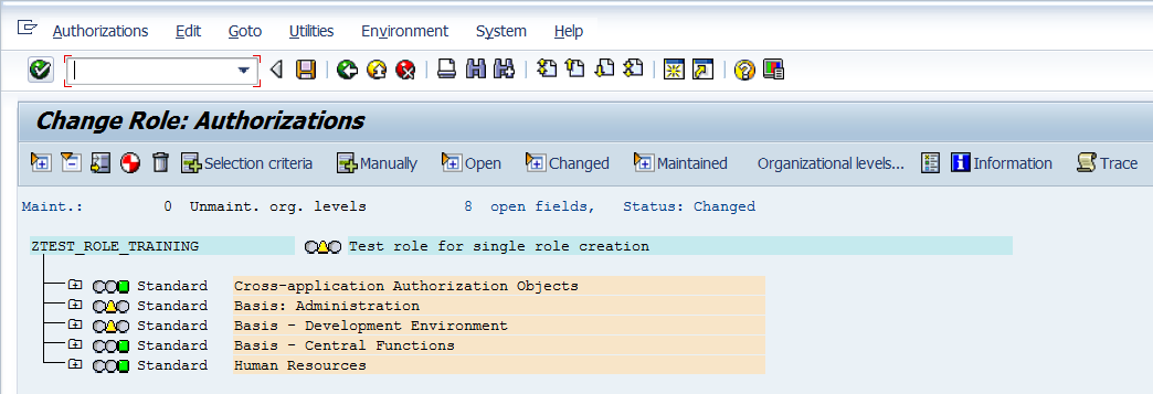 Sap Basis And Security Step By Step Single Role Creation In Sap
