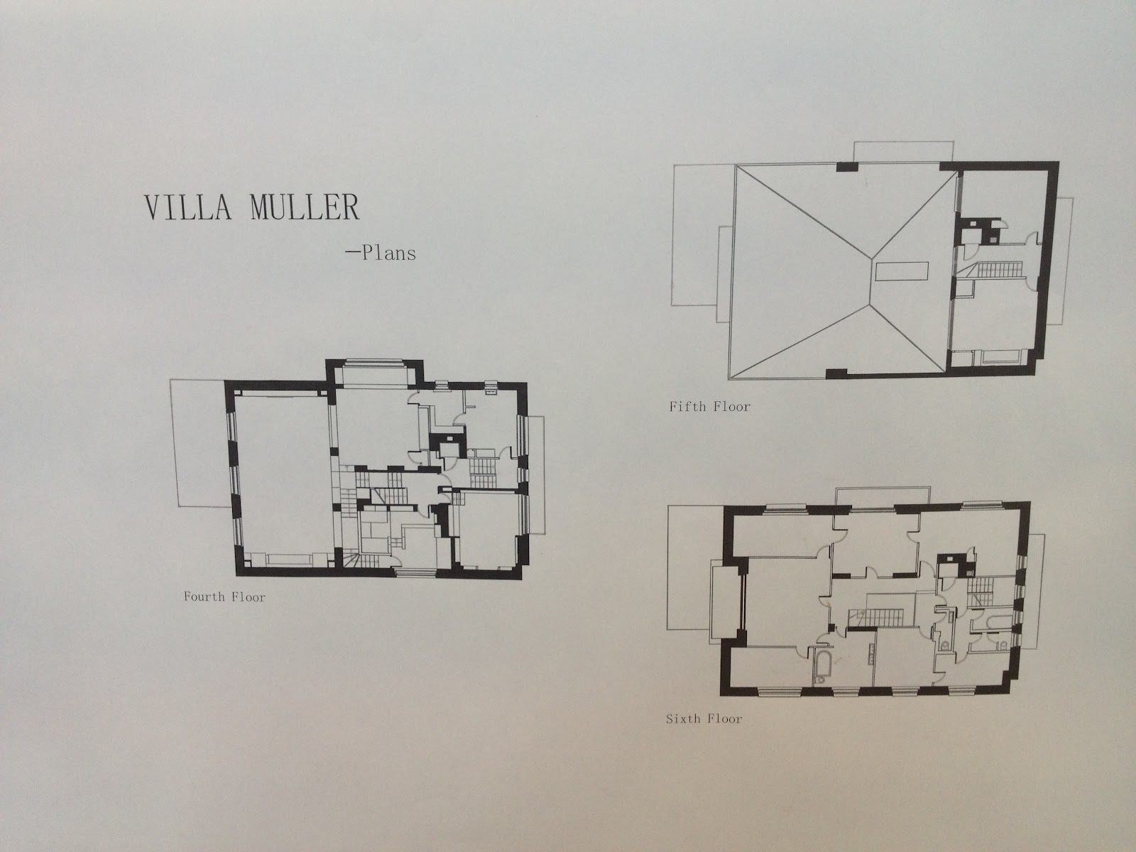 ZhangYu Vera: Adolf Loos Villa Muller - Drawings