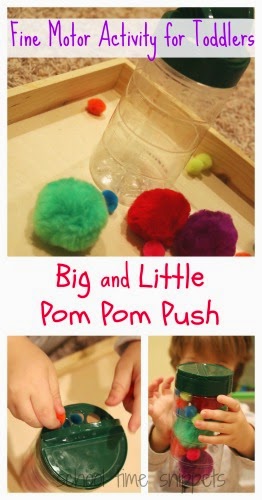 Pom Pom Push: Fine Motor Activity for Toddlers | School Time Snippets