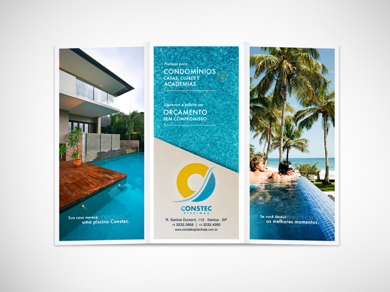 ZERO13: Folder e Banner Constec Piscinas