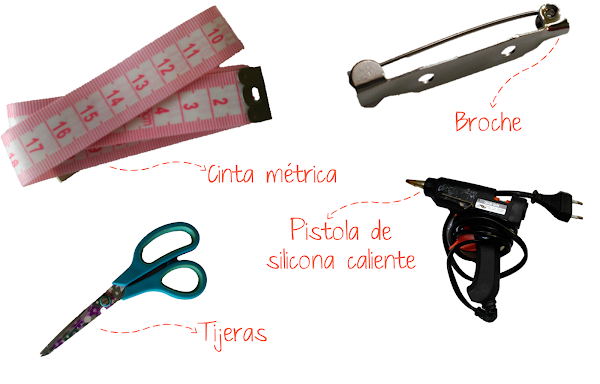 Broche en forma de flor hecho con cinta métrica | Manualidades