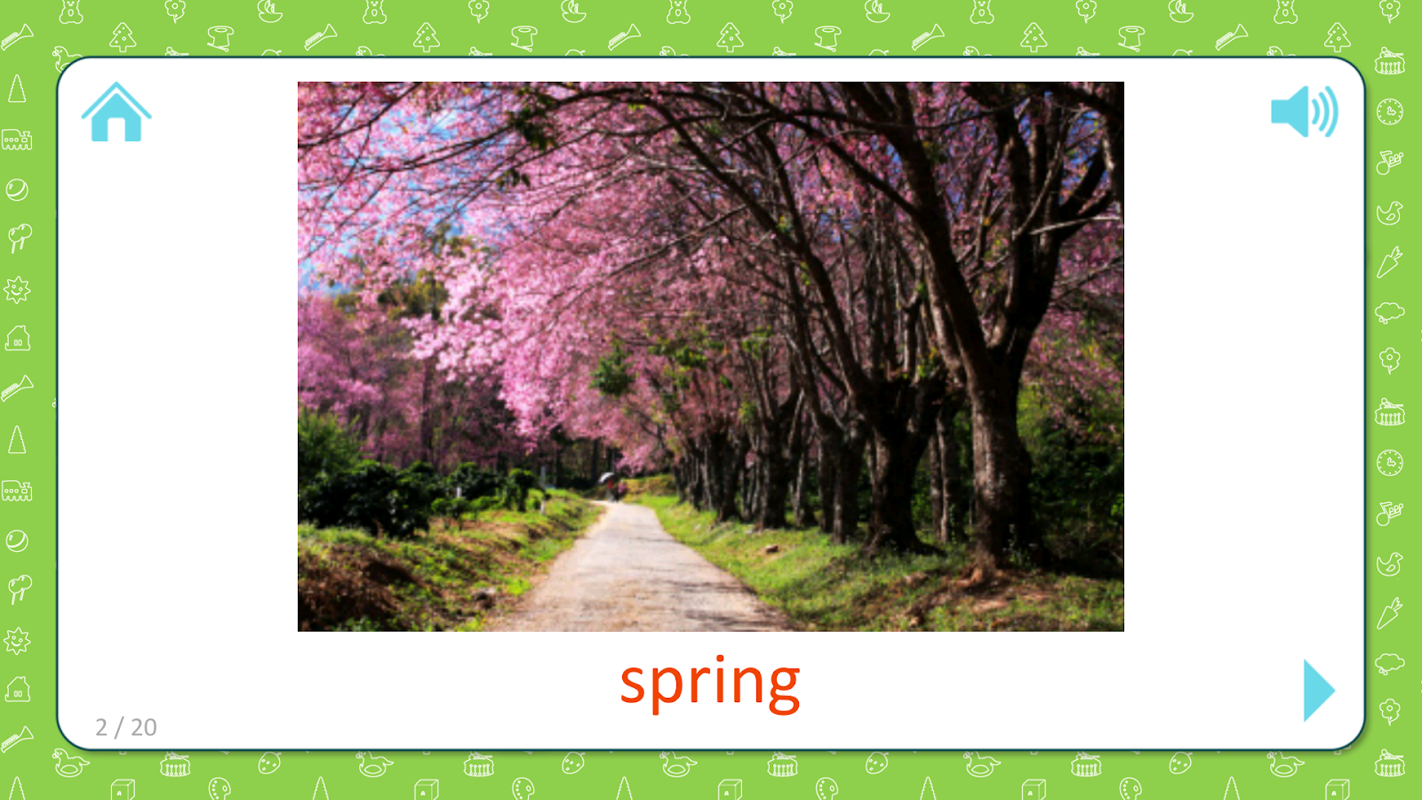 FlashCards For Kids: Spring - Weather And Seasons - Flashcards for Kids