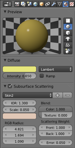 Blender 2.69 : 內部算圖引擎 - Subsurface Scattering
