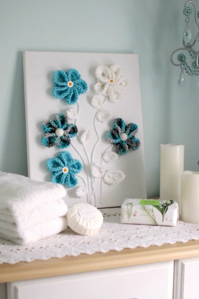 Easy Springtime Crochet Flower Wall Art - Grateful Prayer | Thankful Heart