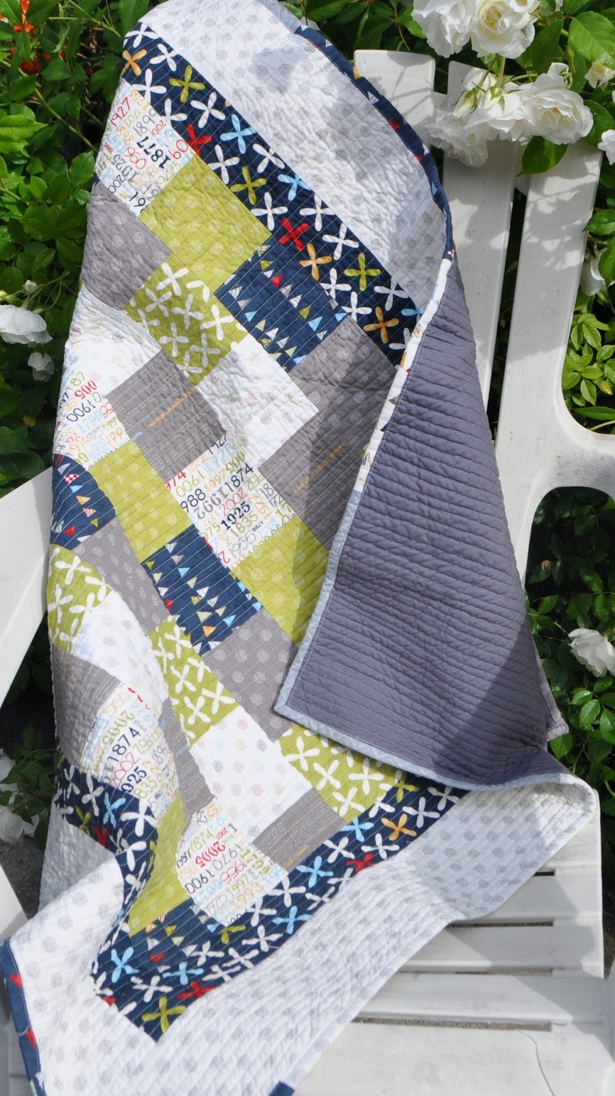 Richard and Tanya Quilts: Modern Baby Boy Patchwork Quilt
