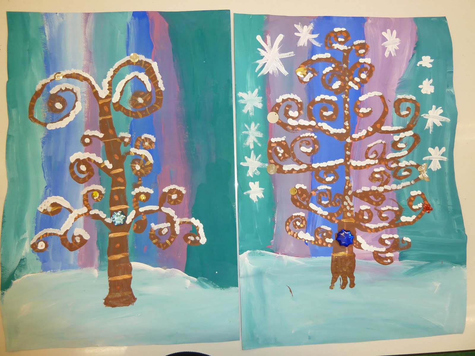 Art Dish: Klimt Winter Trees