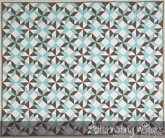 Piece N Quilt: Alternating Stars - A Modern One-Block Quilt