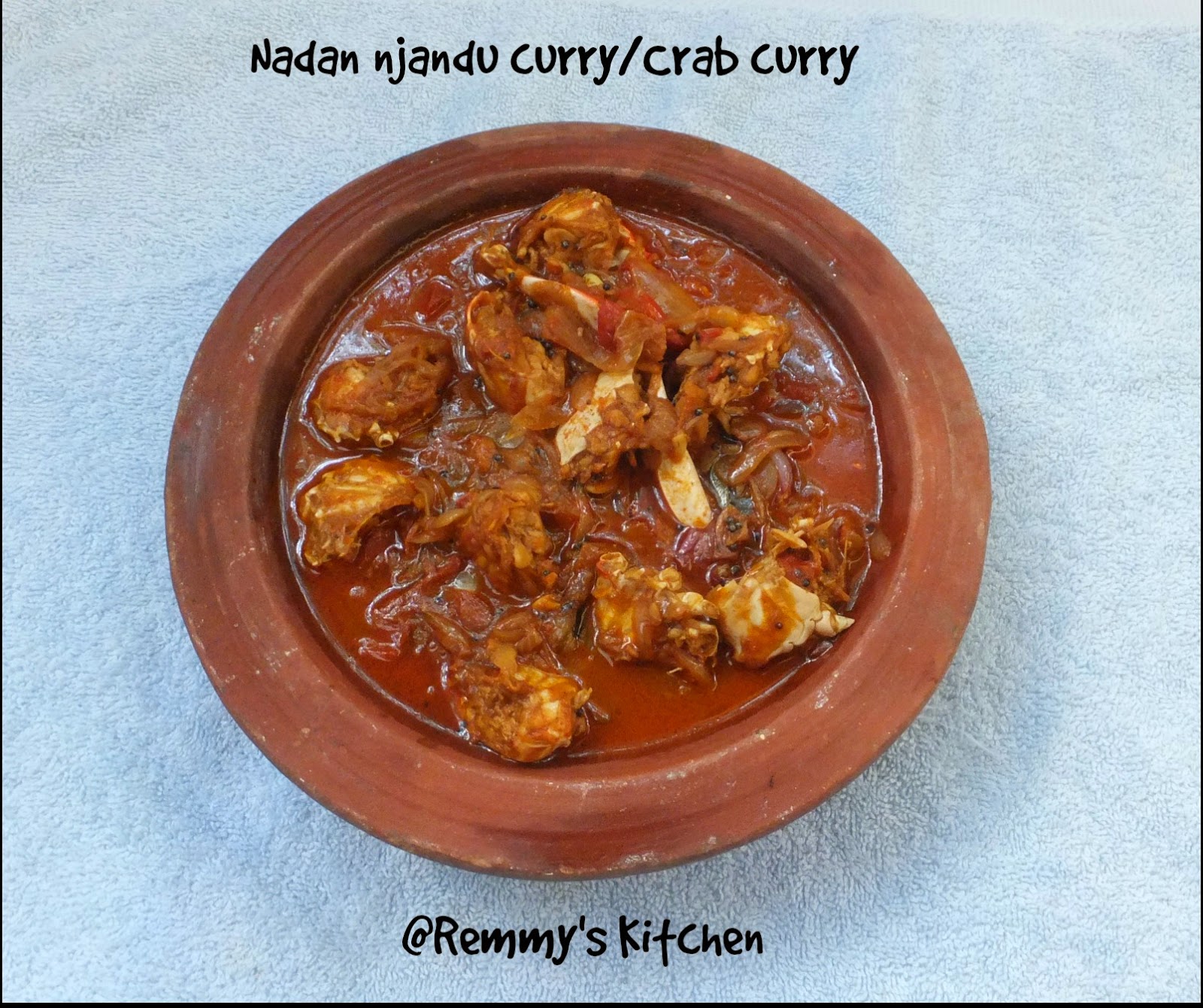 Remmy's Kitchen: Nadan Njandu curry/Kerala Crab curry